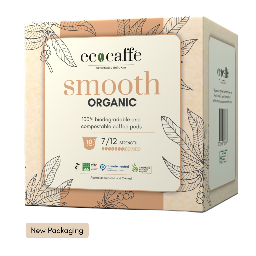 EcoCaffe - Smooth Organic Coffee Pods (10 Pack) - Compostable and ...